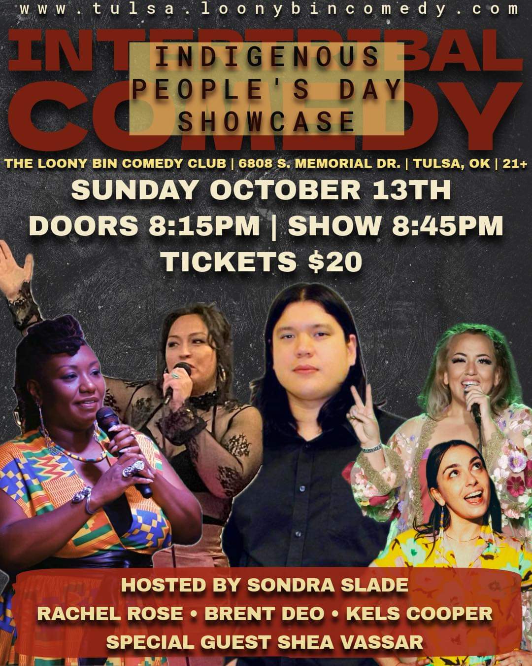 Indigenous People’s Day Showcase at Tulsa’s Loony Bin to Feature All Native Comedy Lineup