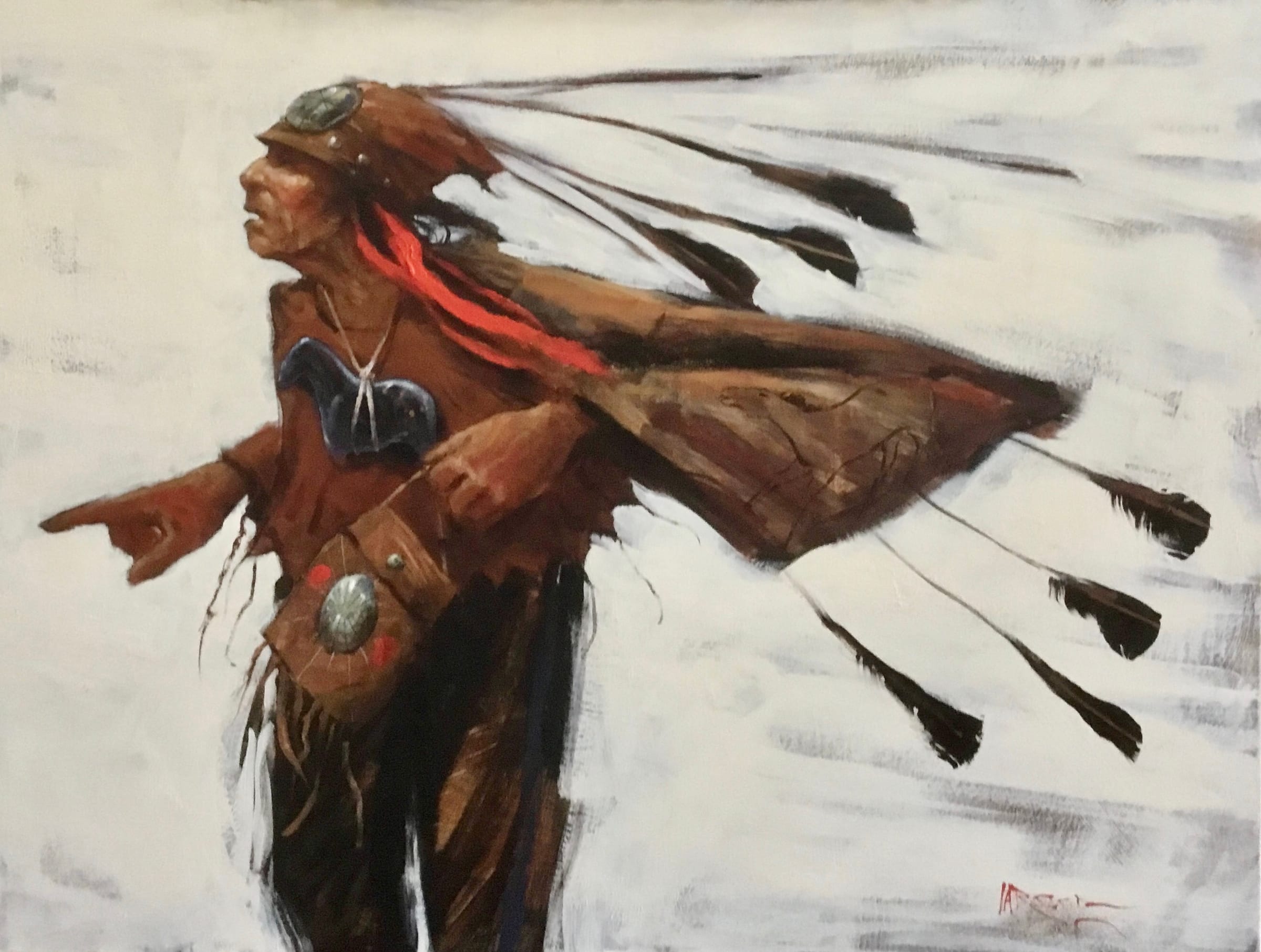Oklahoma Hall of Famer Mike Larsen Represents Native American Portraits at Cowboys and Indians ...